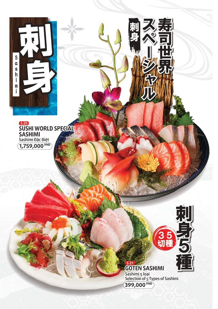 Thực Đơn - Sushi World | Nhà Hàng Nhật Bản Hàng Đầu Việt Nam