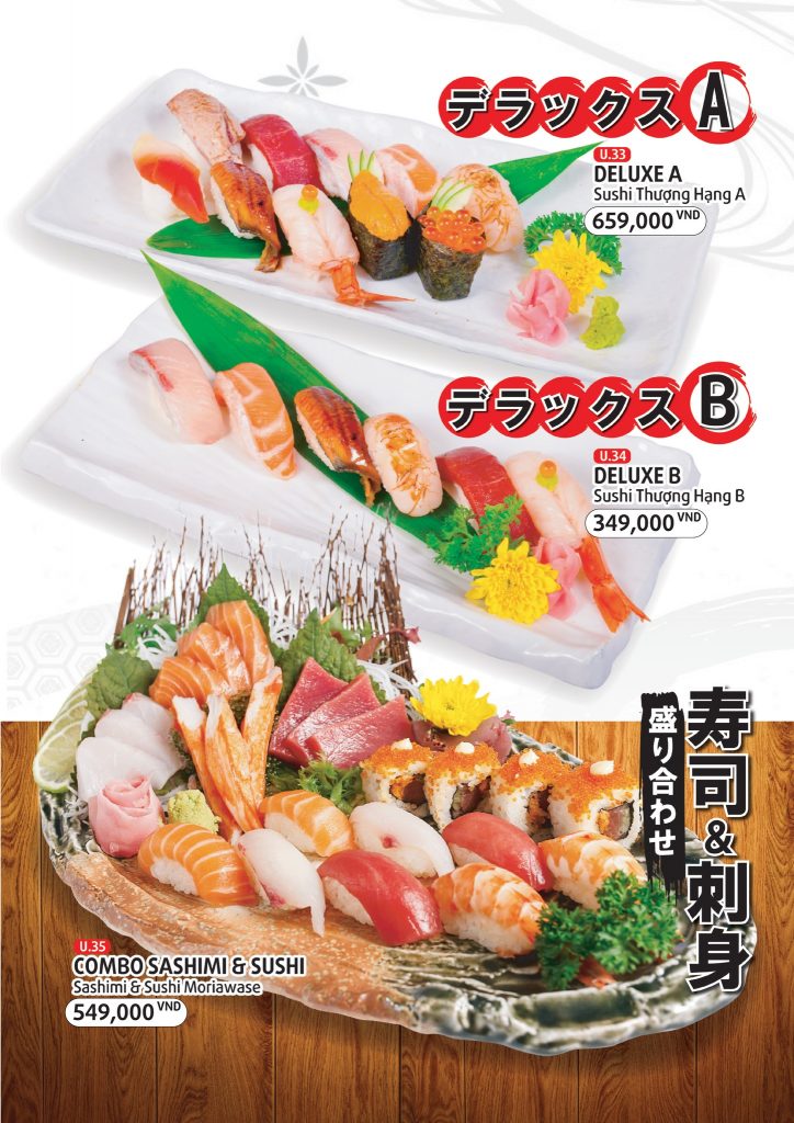 Thực Đơn - Sushi World | Nhà Hàng Nhật Bản Hàng Đầu Việt Nam