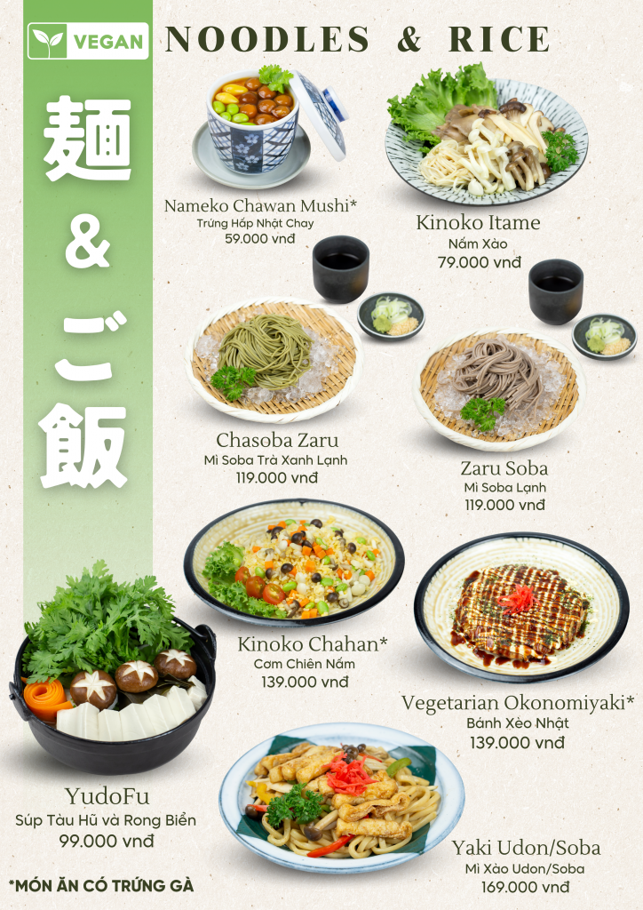 THỰC ĐƠN MENU CHAY - Sushi World | Nhà Hàng Nhật Bản Hàng Đầu Việt Nam